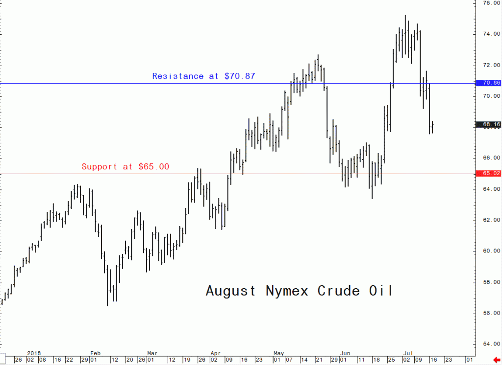 Nymex Crude Oil Shows Signs of Topping Out